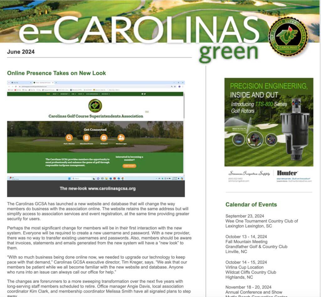 Home - Carolinas Golf Course Superintendents Association