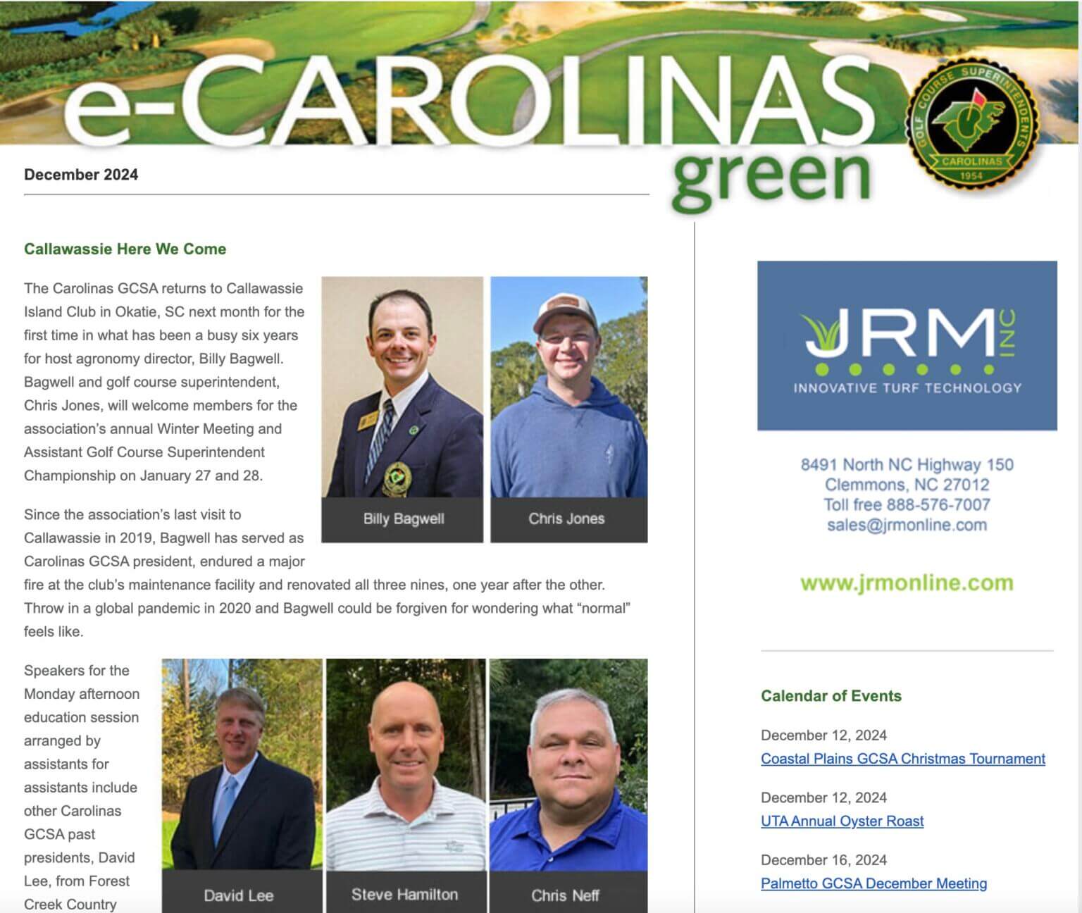 Home - Carolinas Golf Course Superintendents Association